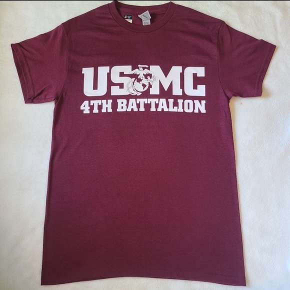 Gildan | Tops | Marine Corps 4th Battalion Large Front And Back Logotee ...